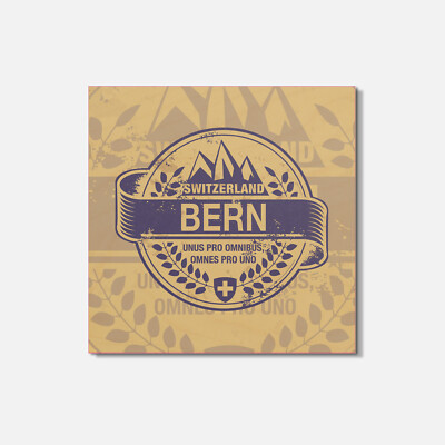 Bern City Switzerland Grunge Travel 4'' X 4'' Square Wooden Coaster | eBay