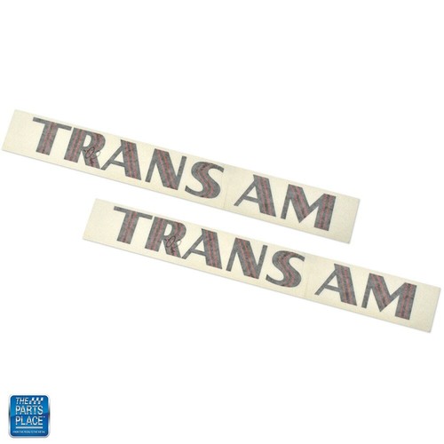 1975-1978 Firebird Trans Am "Trans Am" Fender Decal Charcoal Red Black ...