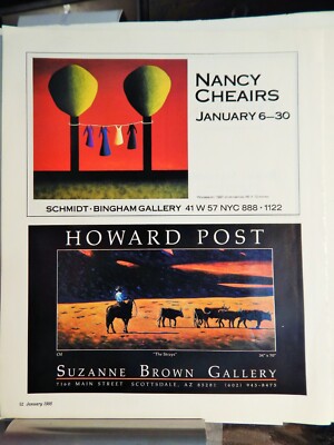 NANCY CHEAIRS / HOWARD POST ART PIECES VTG ORIG 1988 ADVERTISEMENT | eBay