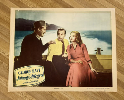 Johnny Allegro - George Raft -Original authentic studio Lobby Card ...