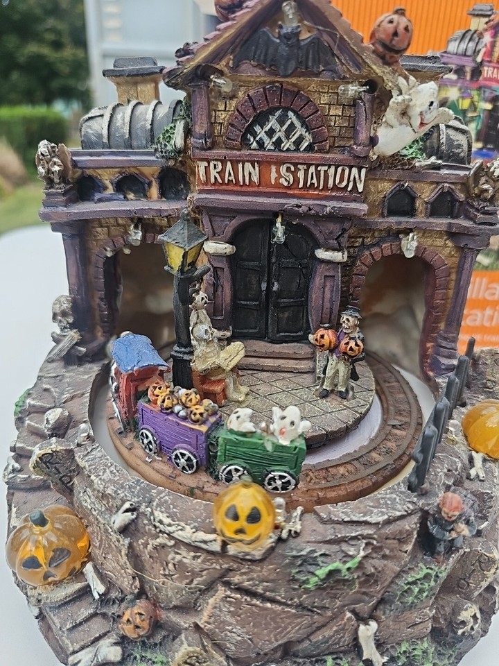 Led Train Station Haunted Animated , Lights Up, Target Exclusive, 2009 ...