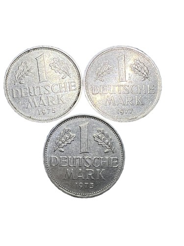1973-1975-77F Germany 1 Deutsche Mark Coin KM#110- Save Shipping 3 ...