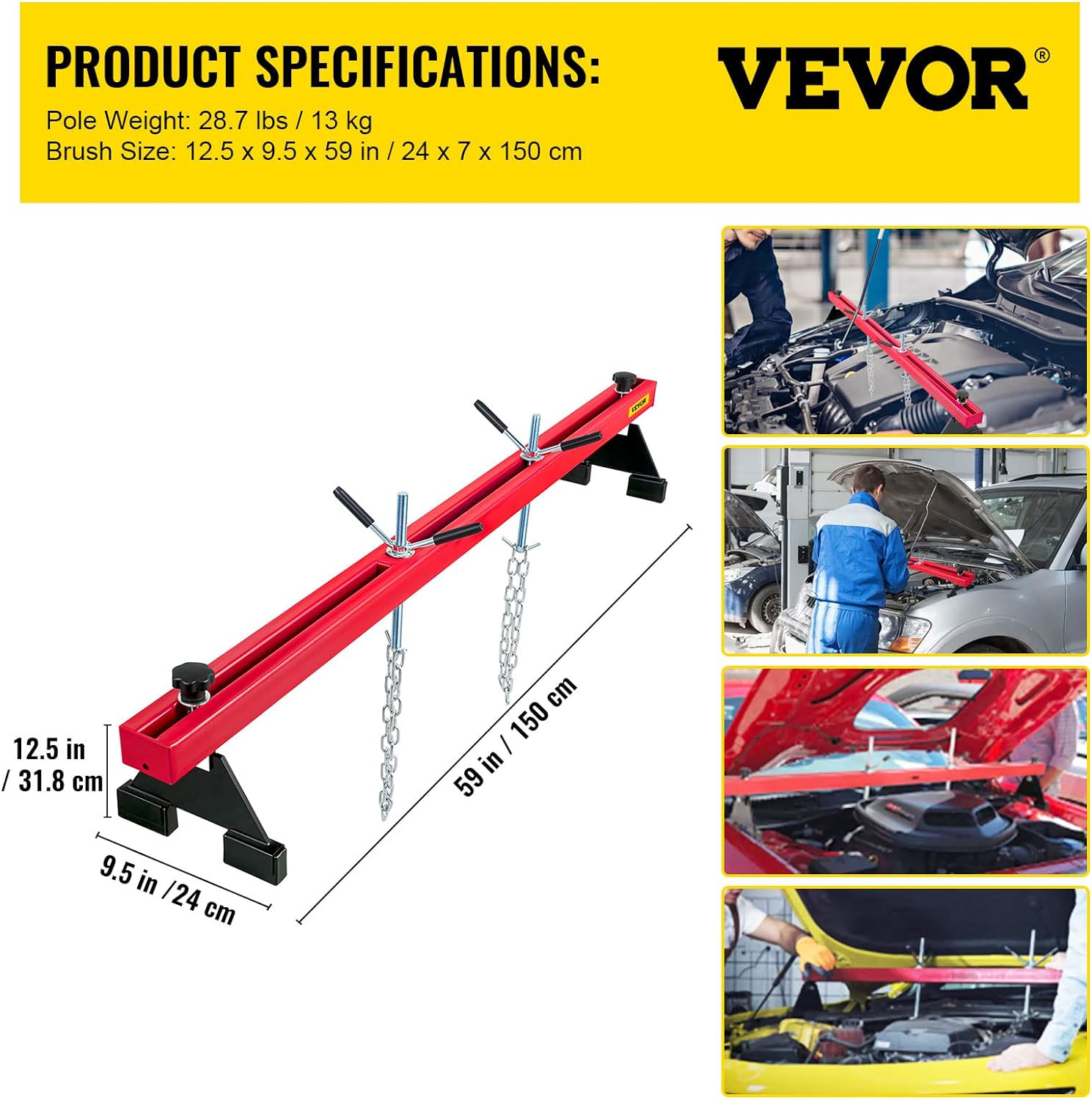 VEVOR+Engine+Support+Bar+1100+Lbs+Capacity+Engine+Transverse+Bar+Engine ...