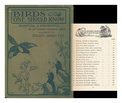 WOOD, THEODORE Birds One Should Know : Beneficial and Mischievous / by ...
