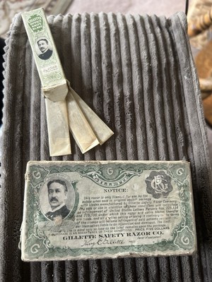 Early 1900’s Gillette Office Knife Blades/Box; Gillette Safety Razor ...
