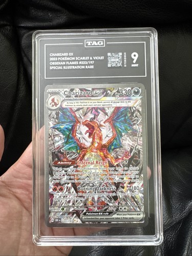 TAG 9 Charizard ex 223/197 Pokémon Obsidian Flames Special Illustration ...