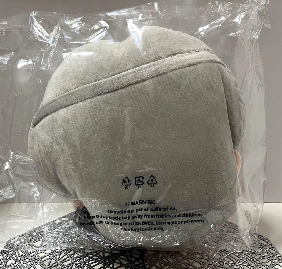 BTS TinyTAN V Face Cushion Blanket Mic Drop Plush Doll Official New ...