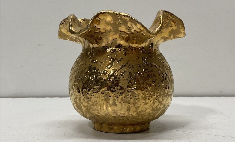 Dixson Art Studios. Ceramic Art- Weeping Gold Vintage 22k Art Vases | eBay
