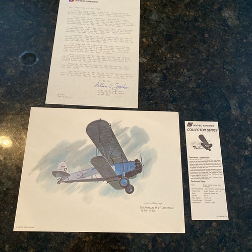 UNITED AIRLINES Nixon Galloway AIRPLANE COLLECTOR SERIES ART PRINT ...