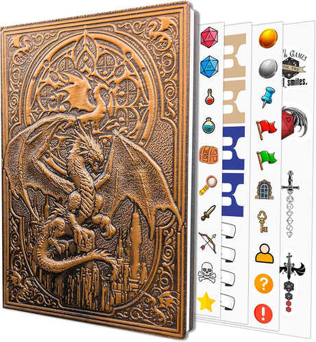 Dnd Journal D Notebook with 3D Dragon Embossed Hardcover Character ...