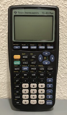 TI-83 Graphic Calculator Texas Instruments Graphing w/ Sliding Cover ...