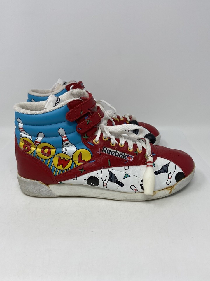 Rare Reebok Bowl High Top Bowling Shoes Multicolored Size: 9 | eBay
