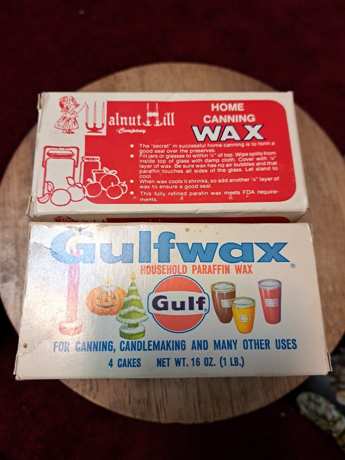 Vintage Gulf Wax / Walnut Hill Waxes Household Paraffin Wax, Candle Wax ...