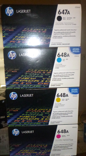 SET Genuine HP CE260A CE261A CE262A CE263A Toners 647A 648A Black ...