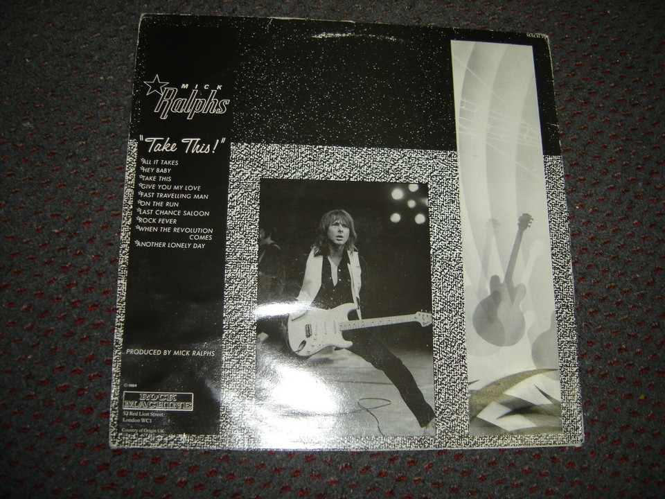 Mick Ralphs (Bad Company) - "Take This!" 1984 UK Orig. VG+/VG+ | eBay