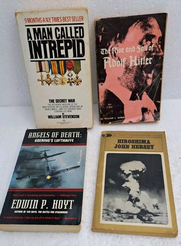 4 Paperback Books WW2 Rise And Fall of Hitler, Hiroshima, Angels of ...