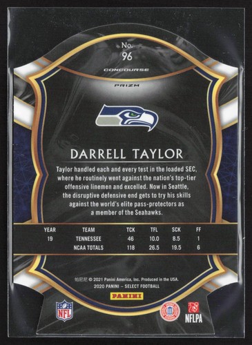 2020 Panini Select #96 DARRELL TAYLOR RED WHITE BLUE PRIZM DIE CUT | eBay