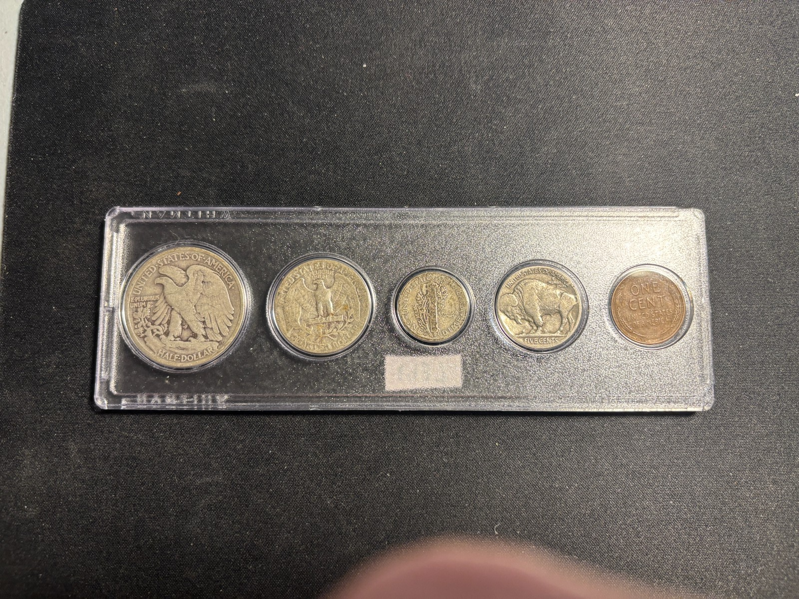 1937 Circulated Coin Set 5 Coin Birth Year Set -1/5/10/25/50c SILVER 4P ...