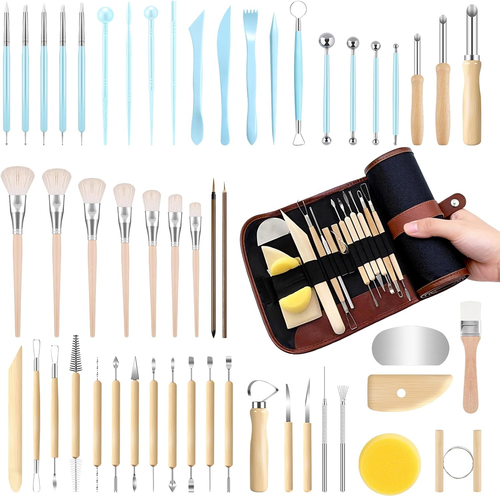 52 Clay Pottery Tool, Ceramic Sculpting Tools with Brushes, DIY Clay ...