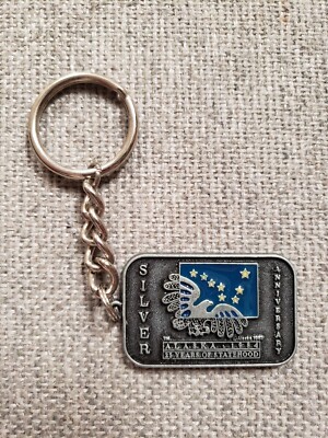 Vintage Alaska Statehood 25 years of Statehood Key Ring | eBay