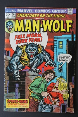 Creatures on Loose #30 MAN-WOLF Begins 1974 1st SIMON STROUD Morbius ...