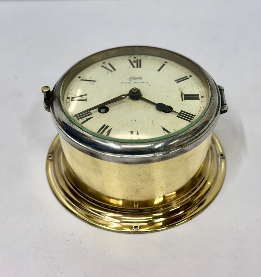 Nautical Royal Mariner Brass Mechanical Key Winding German Schatz Wall ...