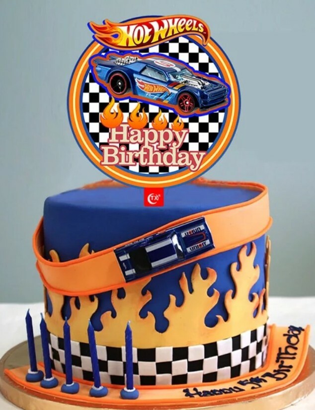 Hot Wheels Birthday Cupcakes Superhero Cupcake Toppers Set | Pigsy