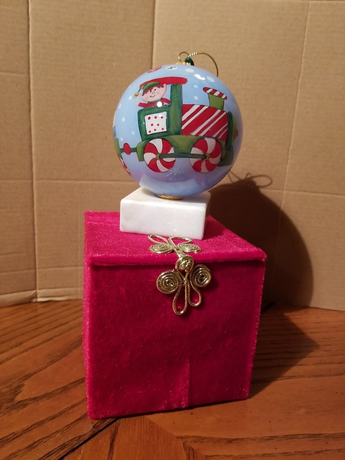 Li Bien Pier 1 Ornament Christmas Train Elves "Greetings" 2012 3" R9 | eBay