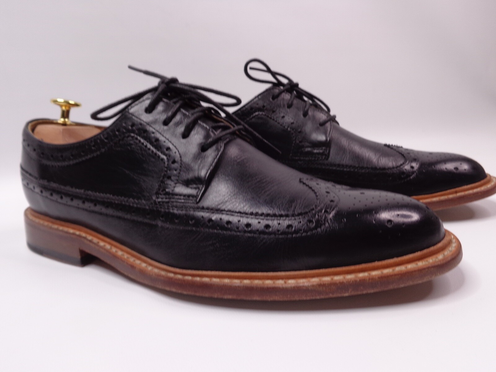 BOSTONIAN N016 COMFORT ARCH LEATHER BROGUE LONGWING BLUCHER OXFORD 10M ...
