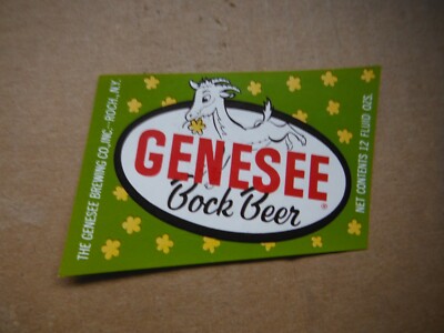 GENESEE BOCK 12 OZ BEER LABEL~GENESEE BRG.,ROCH,N.Y. | eBay