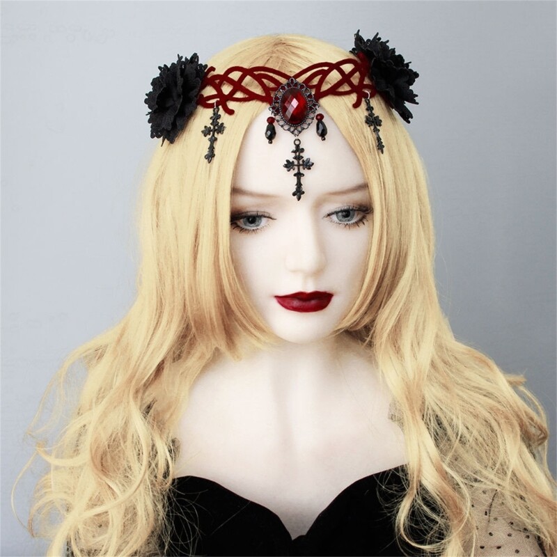 Goth Headband Headband Flower Crowns For Women Goth Head Chain | eBay