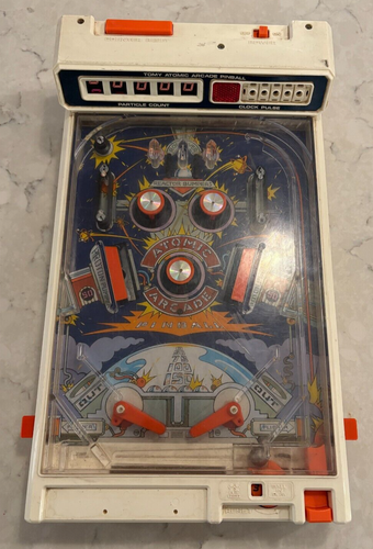 Vintage 1979 TOMY Atomic Arcade Tabletop Pinball Machine FOR PARTS ...