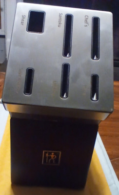 Henckels Self-Sharpening Knife Block Only Tabletop Wood 6 Slot | eBay
