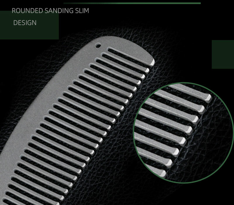 EDC Titanium keychain Antistatic Comb Unique Fashion Comb Health Hair ...