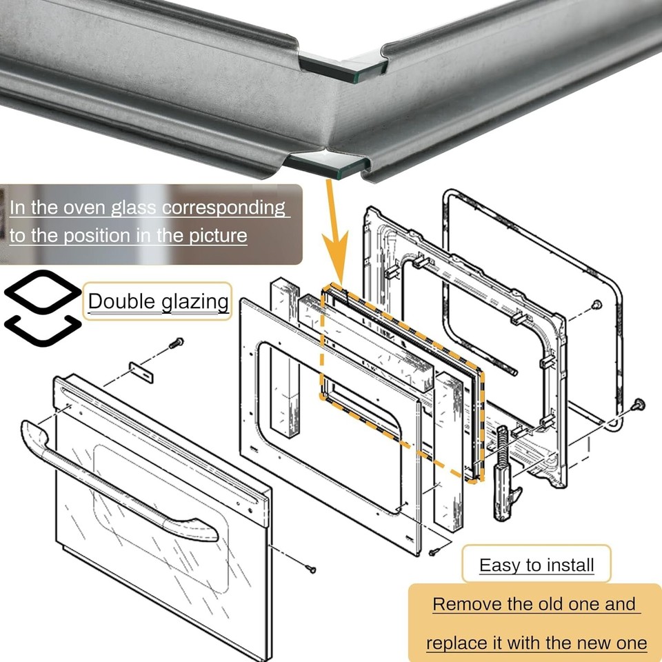 WB56X22160 WB55T10154 WB56T10152 Range Oven Inner Door Glass Compatible ...