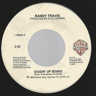 Randy Travis - Diggin' Up Bones (7", Single, Spe) | eBay