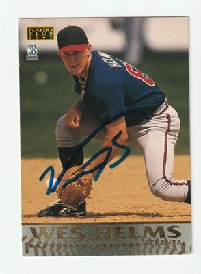 Wes Helms Signed 1997 Score Board Players Club Card Auto Braves ...