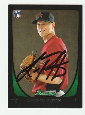 Lance Pendleton Signed 2011 Bowman Card #68 RC Auto Houston Astros ...