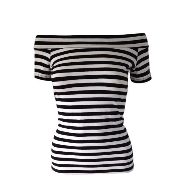 Ladies 50s Off The Shoulder BARDOT / GREASE STYLE Tops Pink Ladies ...