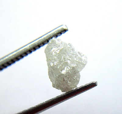 1.83CTS/1 PIECE RAW UNCUT SNOW WHITE ROUGH DIAMOND 8.41x5.63x5.56 MM ...