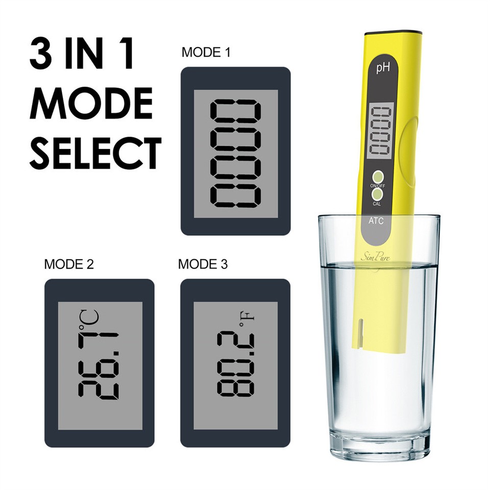 2-Pack PH Meter PH Level Test Pen Electrode Sensor Reader for Pond ...