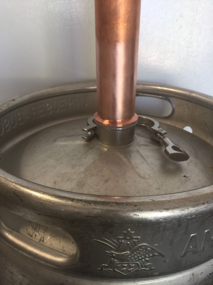 Beer Keg Still Column Adapter DIY Kit 2" Copper Tri Clamp, Ferrule ...