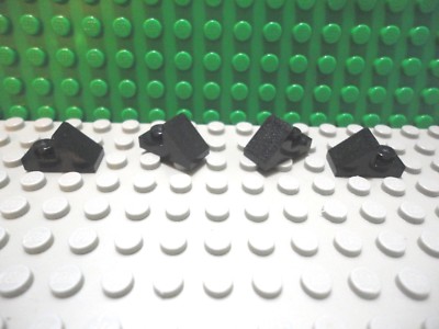 Lego 4 Black 2x1 slopes 45 degree with cut out brick block NEW | eBay