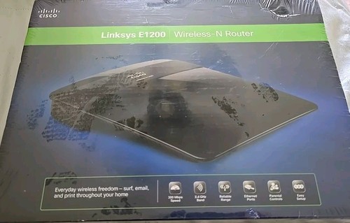 **New**Cisco Linksys E1200 Wireless-N300 802.11n Router WiFi 4 Ethernet ...