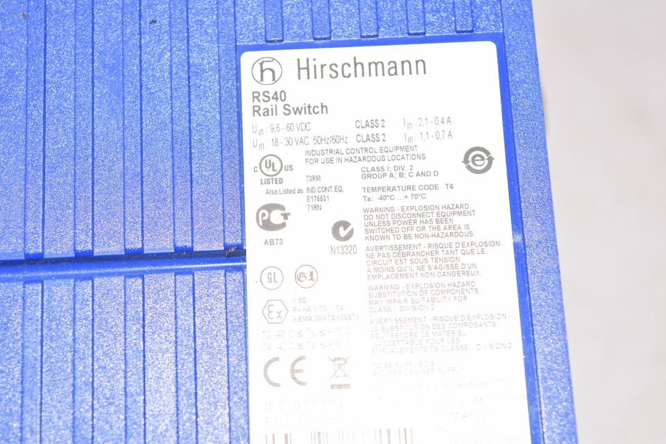 Hirschmann Yokogawa S9660FA RS40-0009CCCCEDBPYY06.0.01 PLC Controller ...