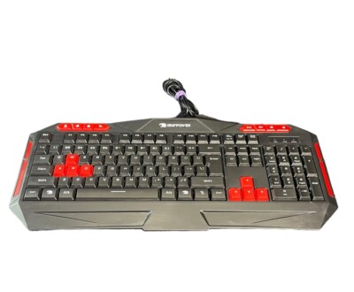 iBuyPower Black & Red Slip Resistant USB IBP-ARES E1 Gaming Keyboard ...