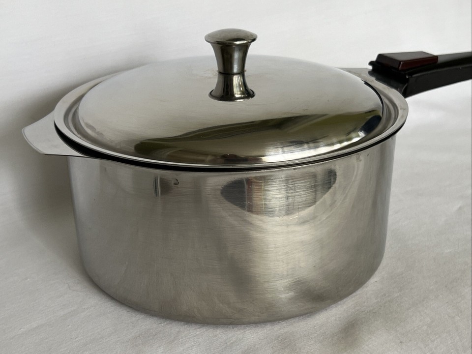 Triplinox 18-10 10" Stainless/Copper 3-Ply Saute Pan w/Handle Made in ...