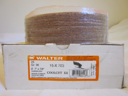 Walter Coolcut XX Sanding Disc, Ceramic Blend, 7" Diameter, Grit 36 15X ...