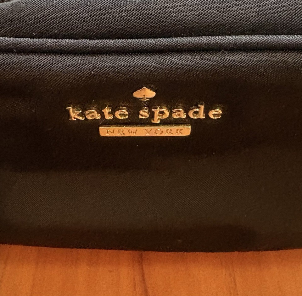 Kate Spade Cosmetic Makeup Black Nylon Travel Zip Bag Case | eBay