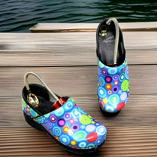 Dansko Professional Clogs Blue Colorful Candy Candies Shoes Sz EU 37 US ...